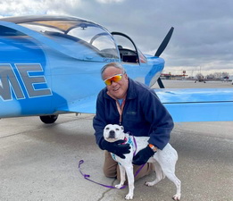 A retired pilot who delivers rescue animals to loving homes.